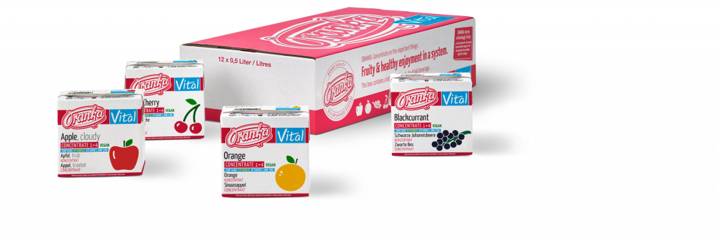 1+4 ORANKA Vital Fruchtgetränke - ORANKA Fruchtgetränkekonzentrate